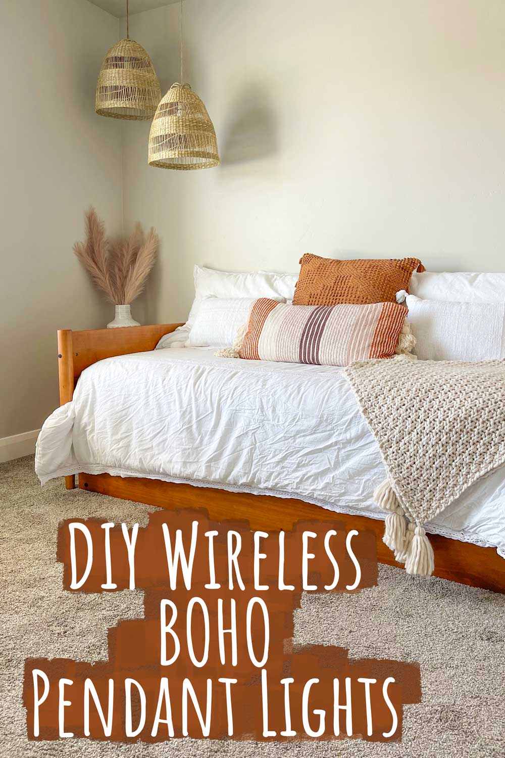 DIY Wireless Boho Pendant Light – Frugal Fitz Designs